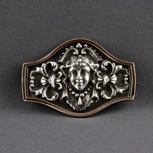 Repousse Brooch - Etsy