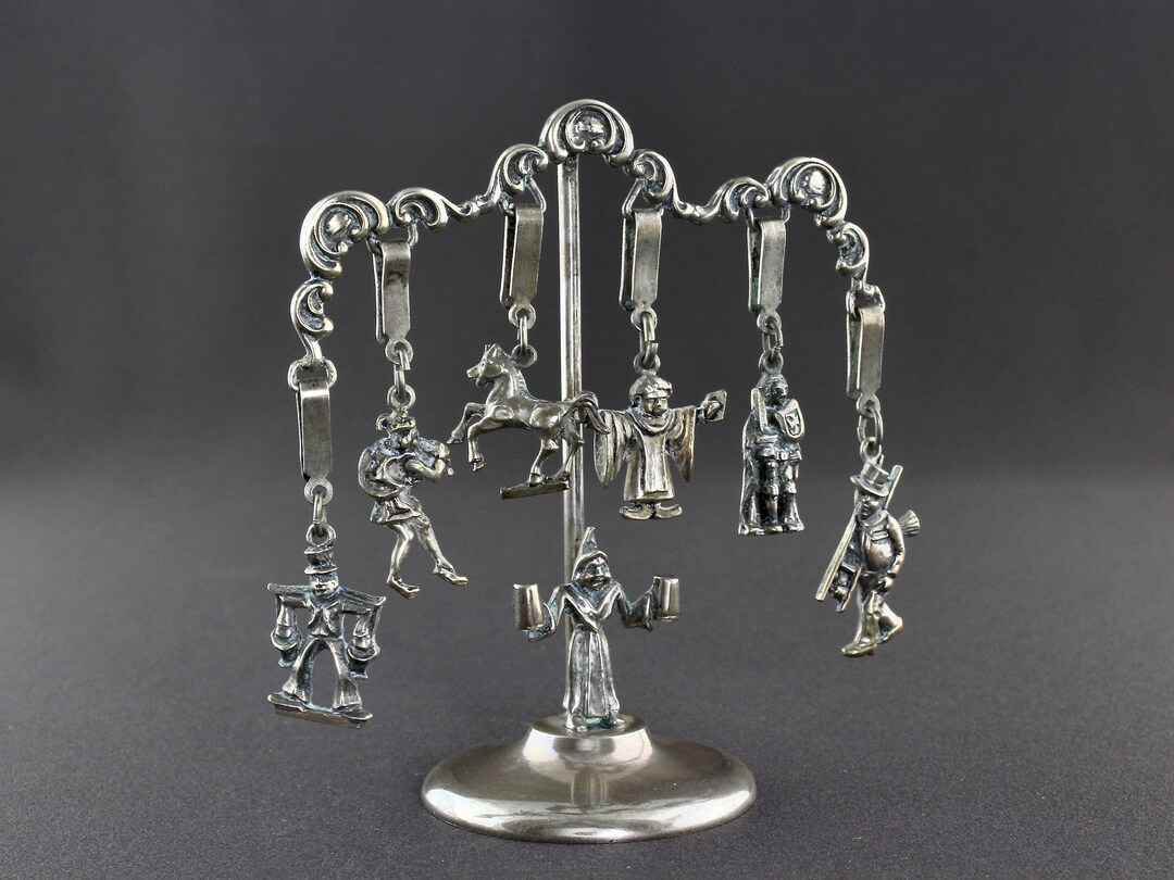 Vintage 800 Silver Mobile Representing German Regions Six Different ...