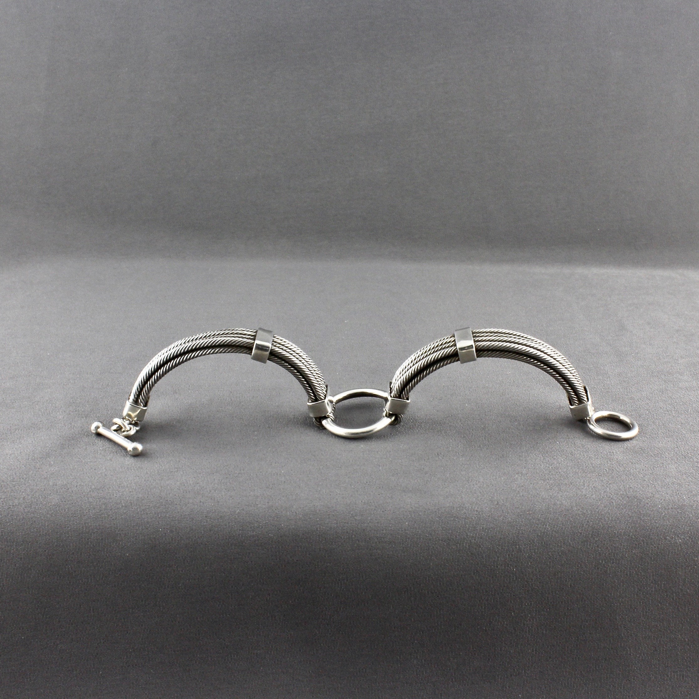 Vintage Mexican Sterling Silver Circle and Twisted Cable Rope - Etsy