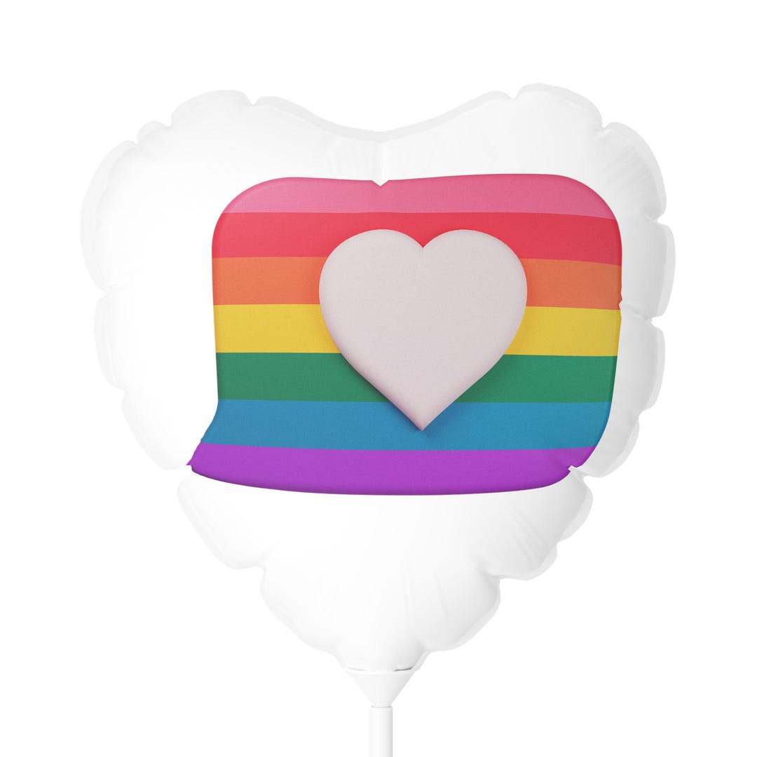 Rainbow Heart-shaped Balloons, Vibrant Party Decorations, LGBTQ+ Pride ...