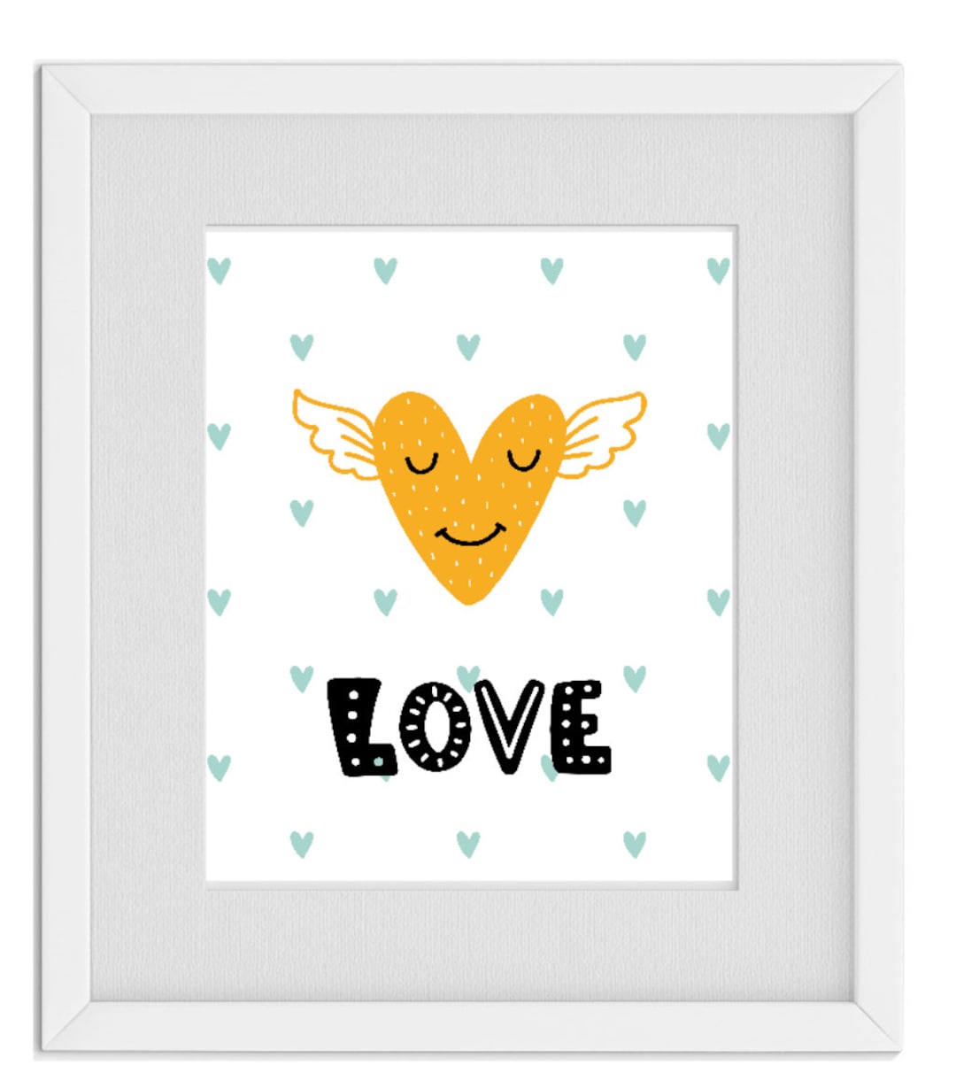 Kids Love Wall Art Print - Etsy