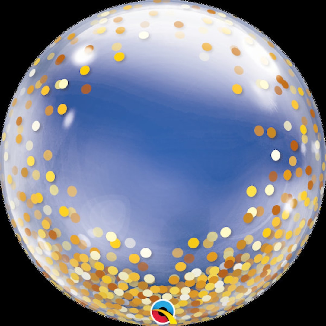 Gold Confetti Bubble Balloon - Etsy