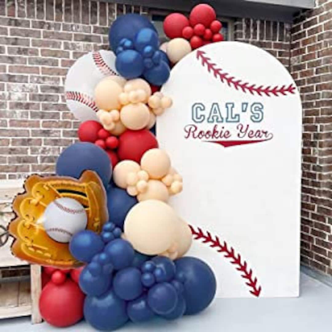 Red White and Blue Balloon Garland DIY Kit Baseball Theme - Etsy