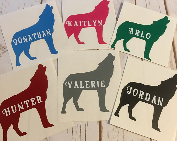 Wolf Decal Custom Wolf Decal Tumbler Decal YETI Decal Vinyl Wolf Decal ...