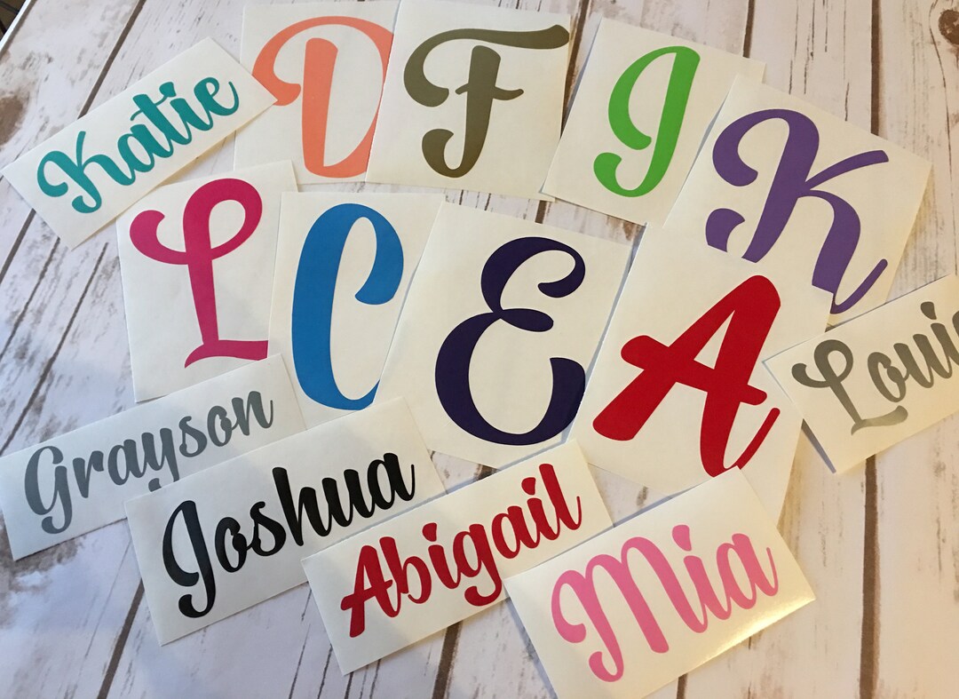 Single Letter Decal Name Monogram Decal Letter Monogram - Etsy