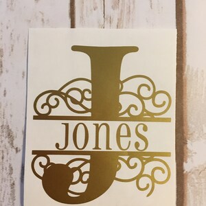 Split Letter Decal Letter With Name Decal Vinyl Decal YETI Decal ...