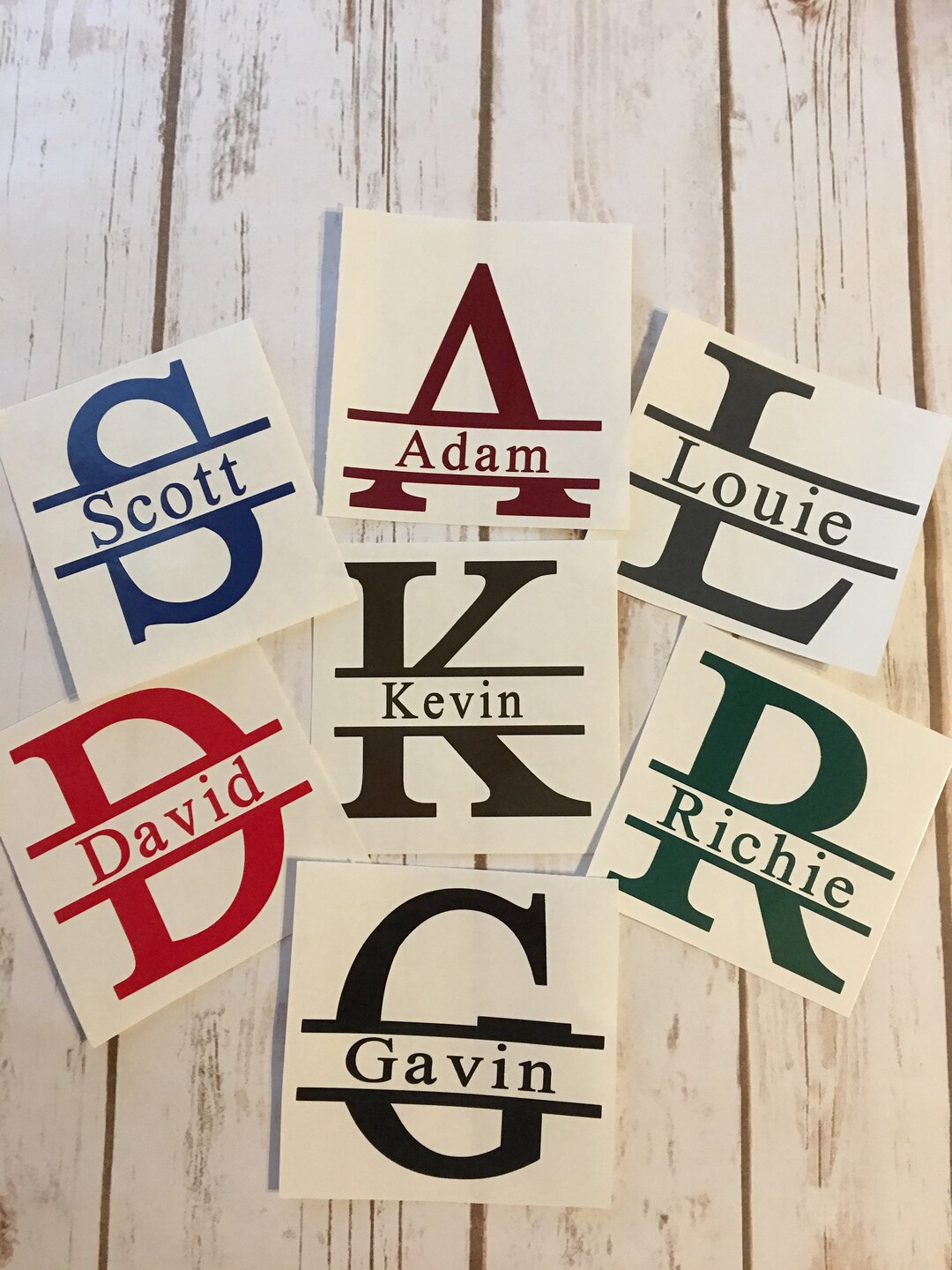 Split Letter Decal single Letter Decal Vinyl Decal YETI Decal ...