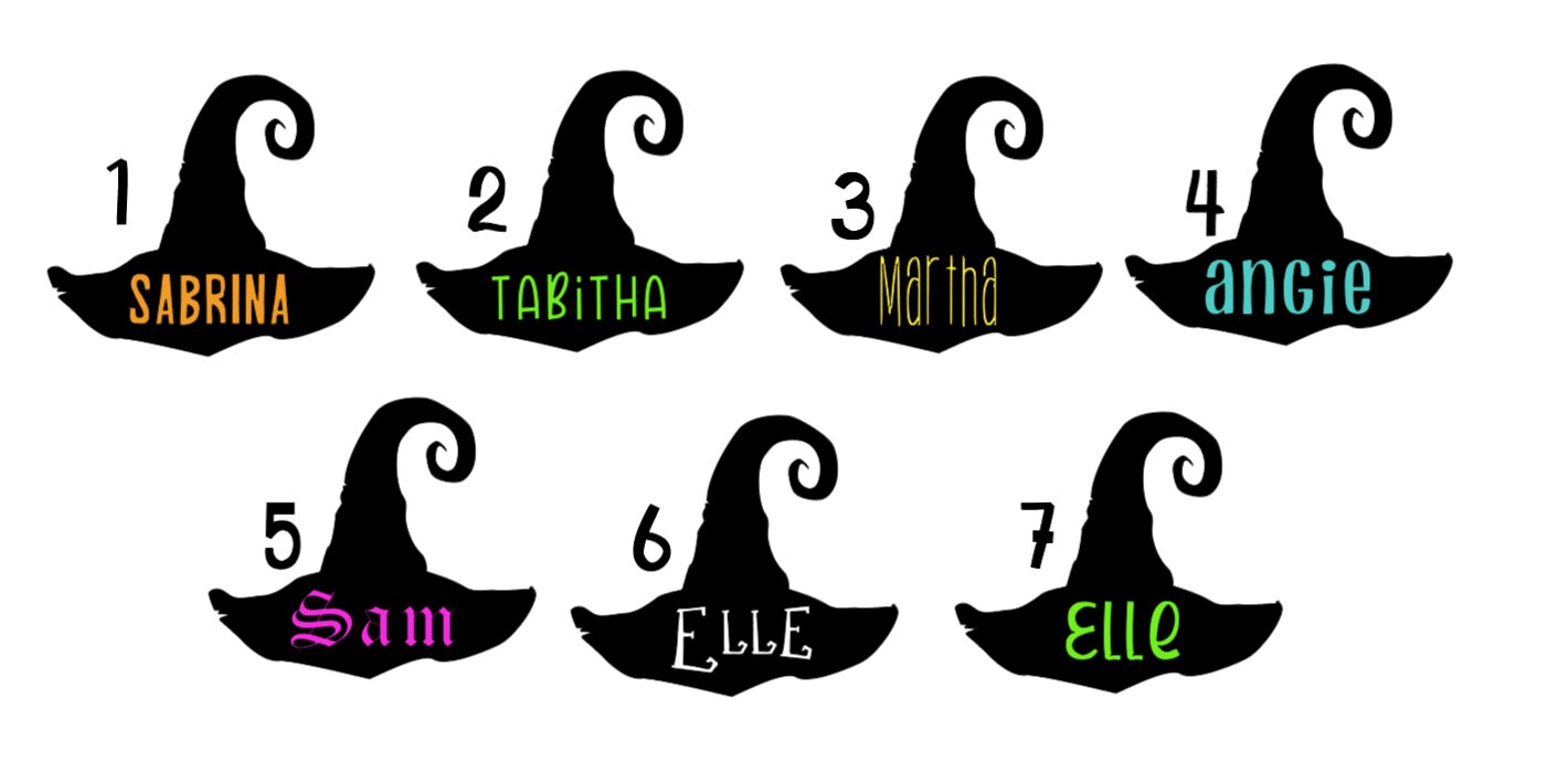 Witch Hat Decal Fall Decal Halloween Decal trick or | Etsy