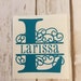 Split Letter Decal Letter With Name Decal Vinyl Decal YETI Decal ...
