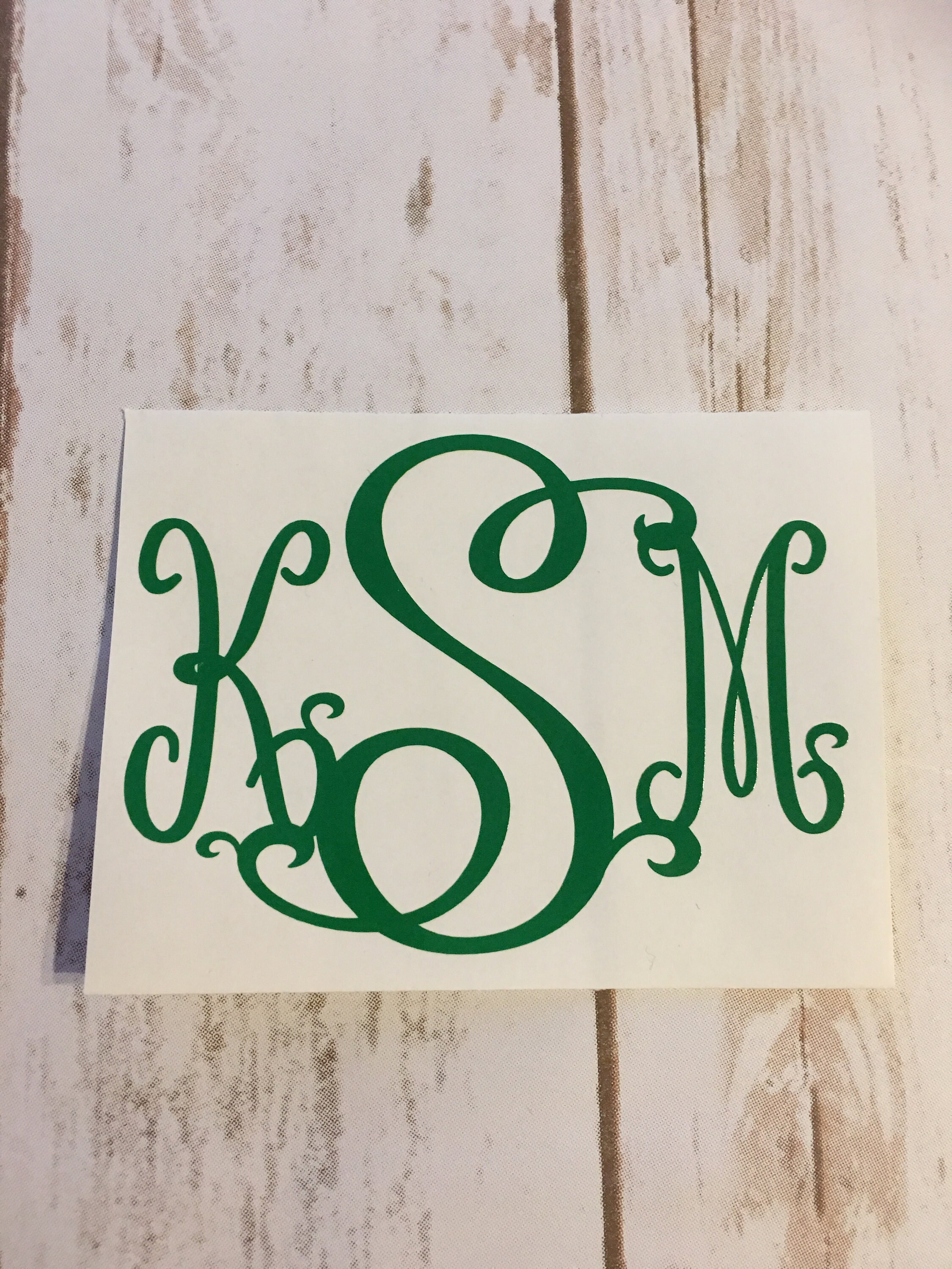 Monogram Decals Vinyl Decal Personalization Tumbler | Etsy