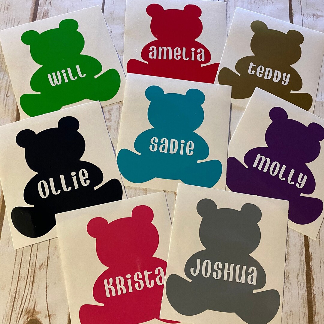 Teddy Bear Vinyl Decal Custom Bear Decal Vinyl Decal Tumbler Decal YETI ...