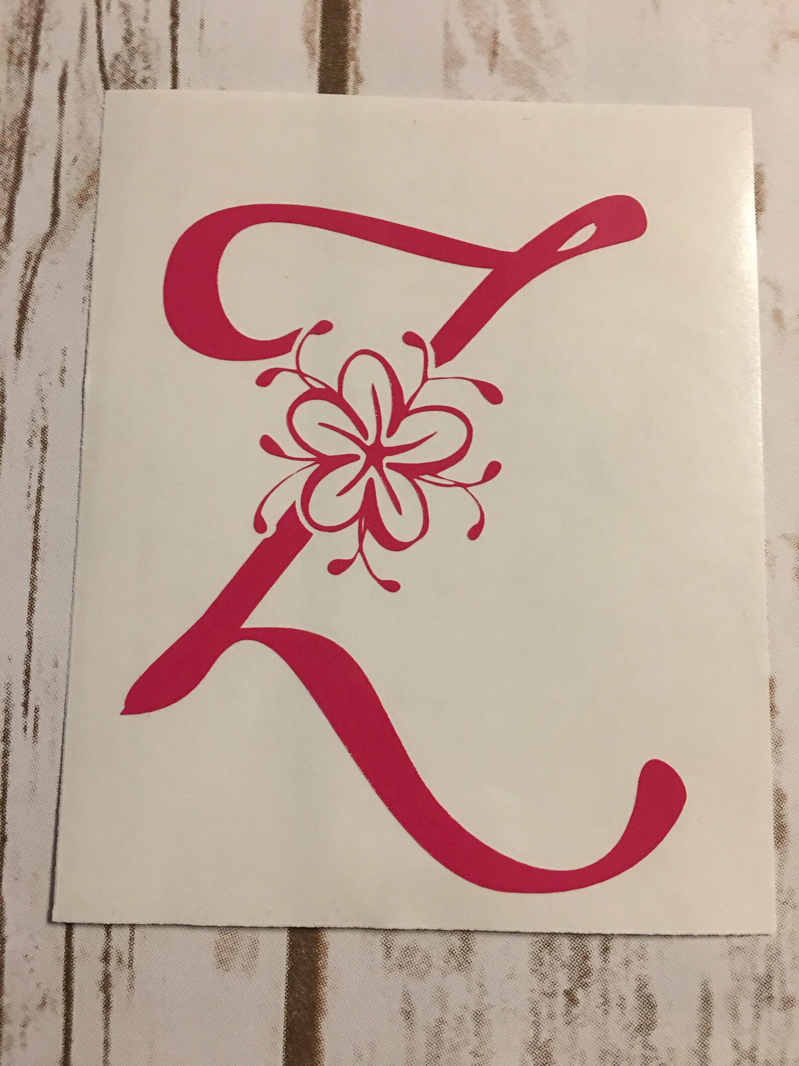 Letter Monogram single Letter Decal Vinyl Decal Tumbler - Etsy
