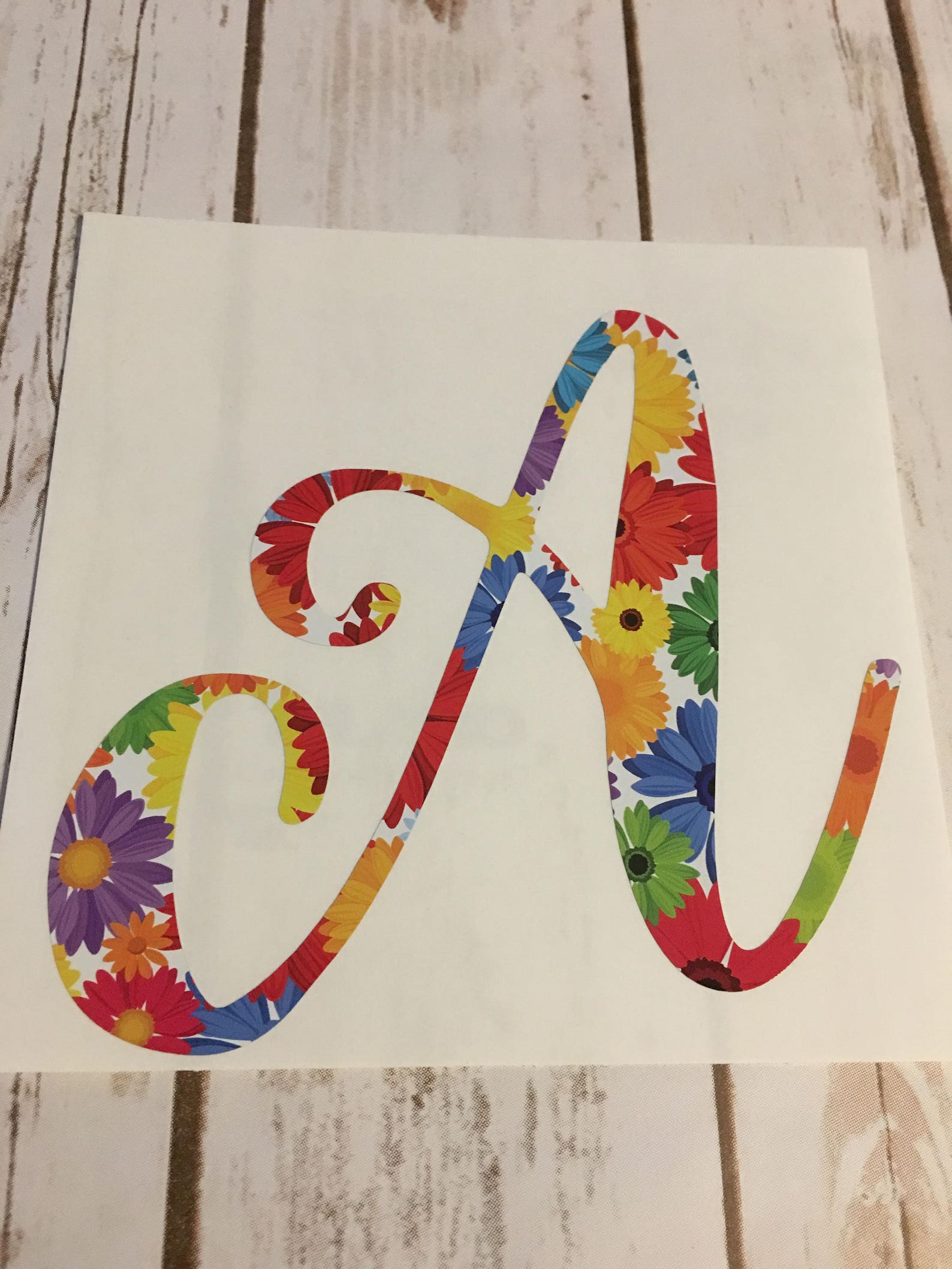 Single Letter Decal letter Printed Vinyl Decal Fast - Etsy