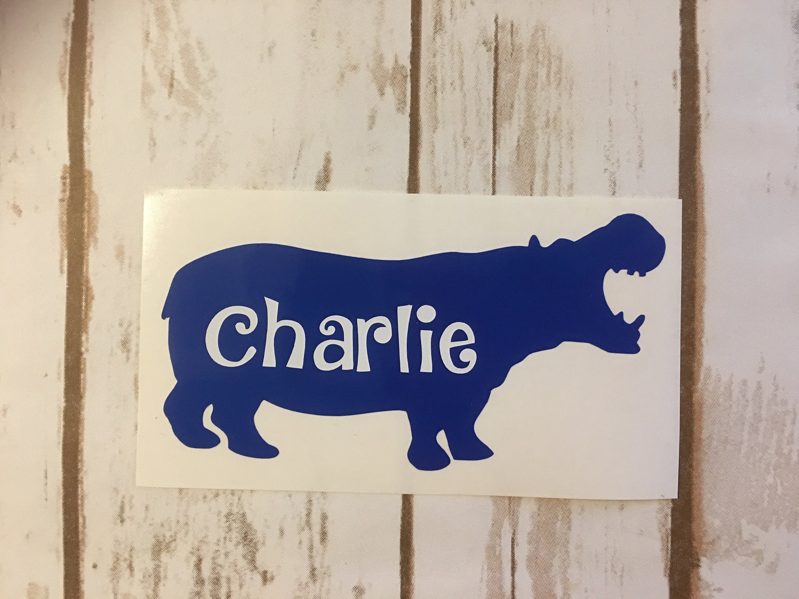 Hippo Decal Custom Hippo Decal Tumbler Decal YETI Decal - Etsy