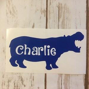 Hippo Decal Custom Hippo Decal Tumbler Decal YETI Decal - Etsy