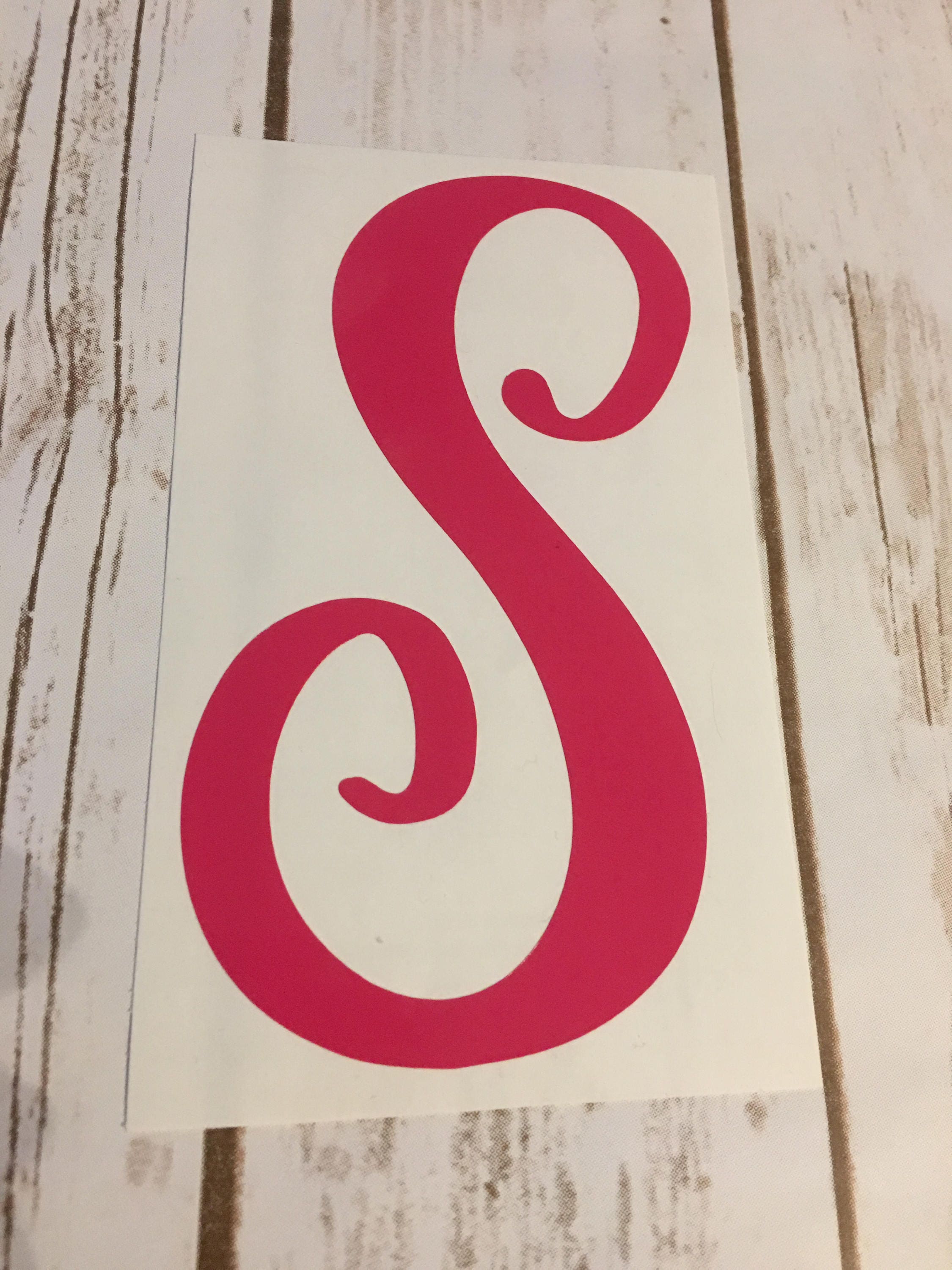 Single Letter Decal Letter monogram single letter vinyl | Etsy
