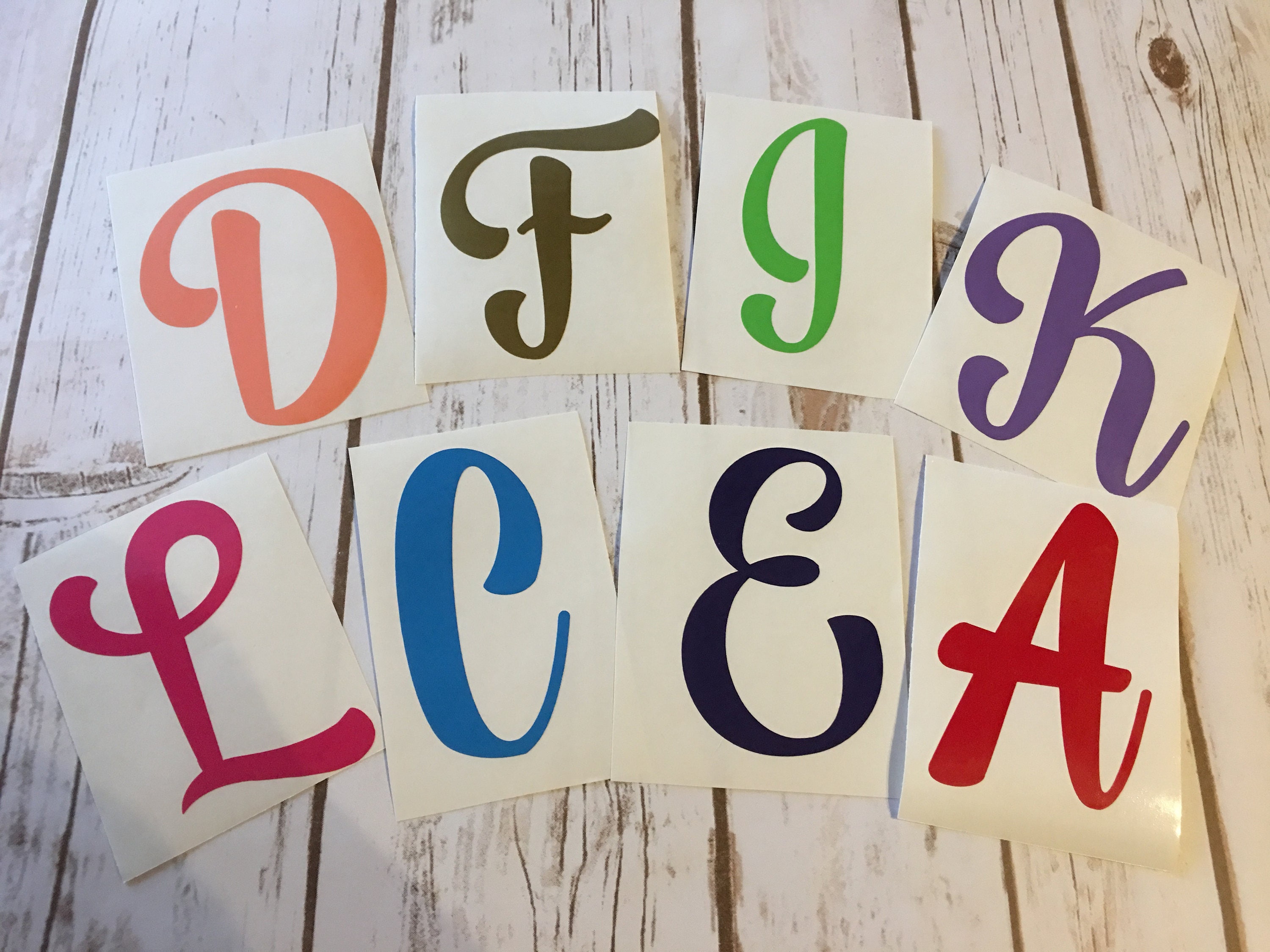 Single Letter Decal Name Monogram Decal Letter Monogram - Etsy