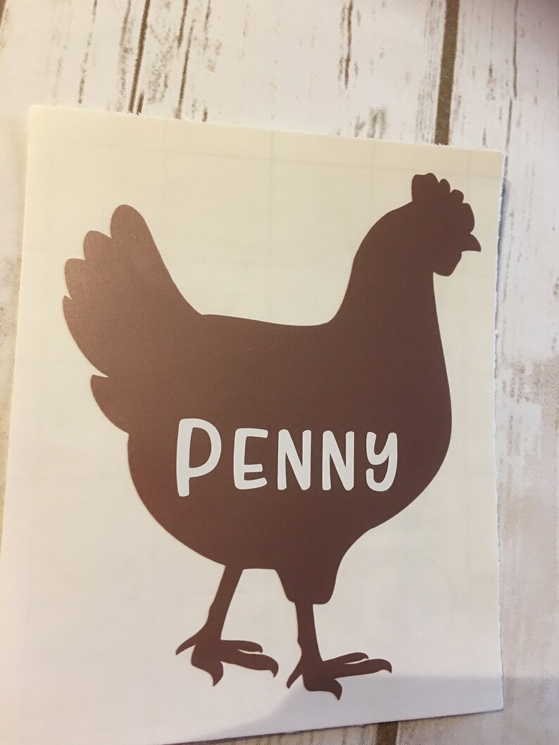 Chicken Decal Monogram Decal Personalized Chicken Decal | Etsy