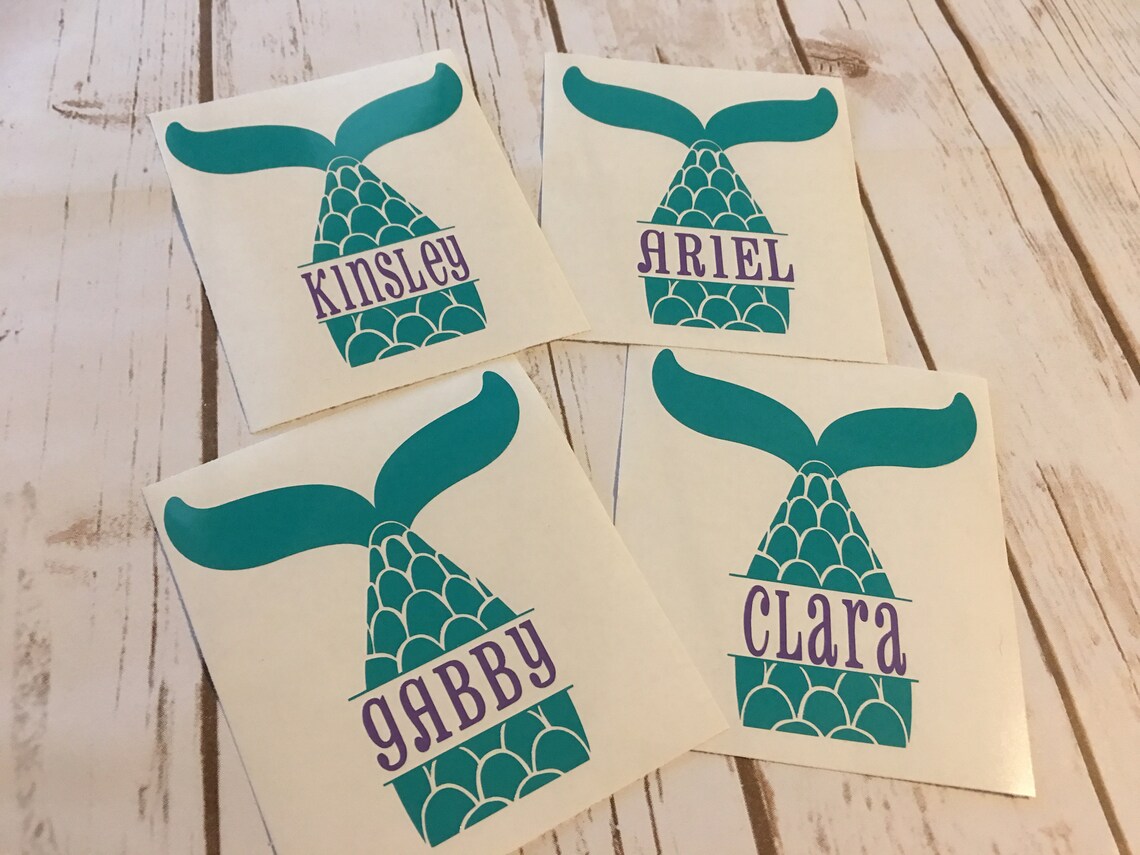 Mermaid Tail Decal Mermaid Tail Vinyl Decal Beach Pail - Etsy