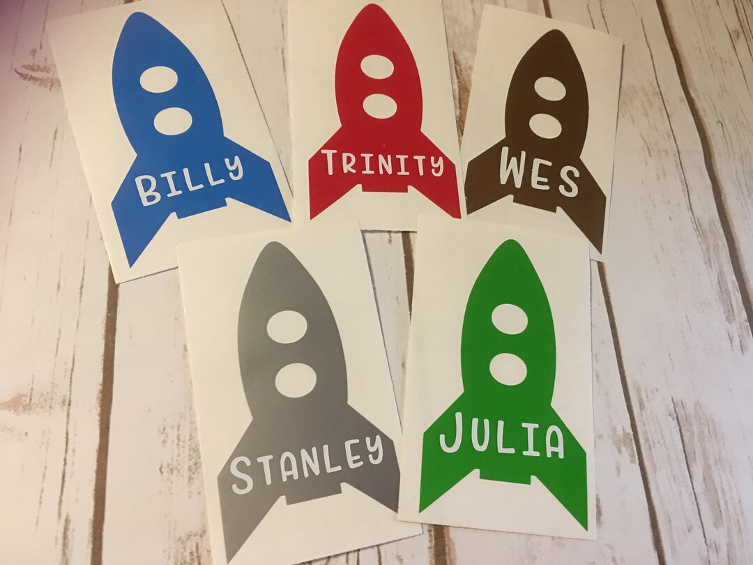 Rocket Decal Monogram Decal Personalize Rocket Decal - Etsy
