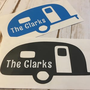 Camper Monogram Decal Custom Monogram - Etsy
