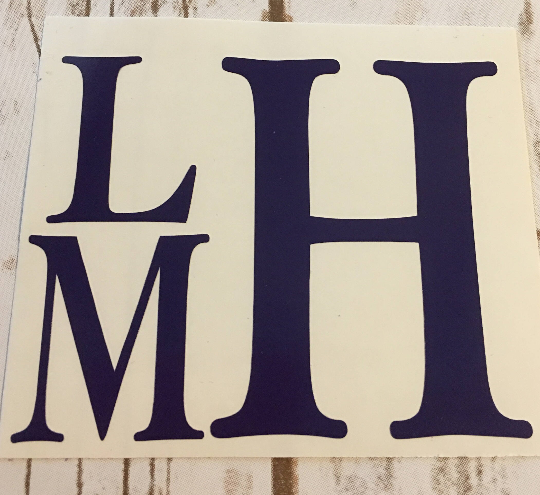 Monogram Decal Three Letter Monogram Decal Square Monogram - Etsy