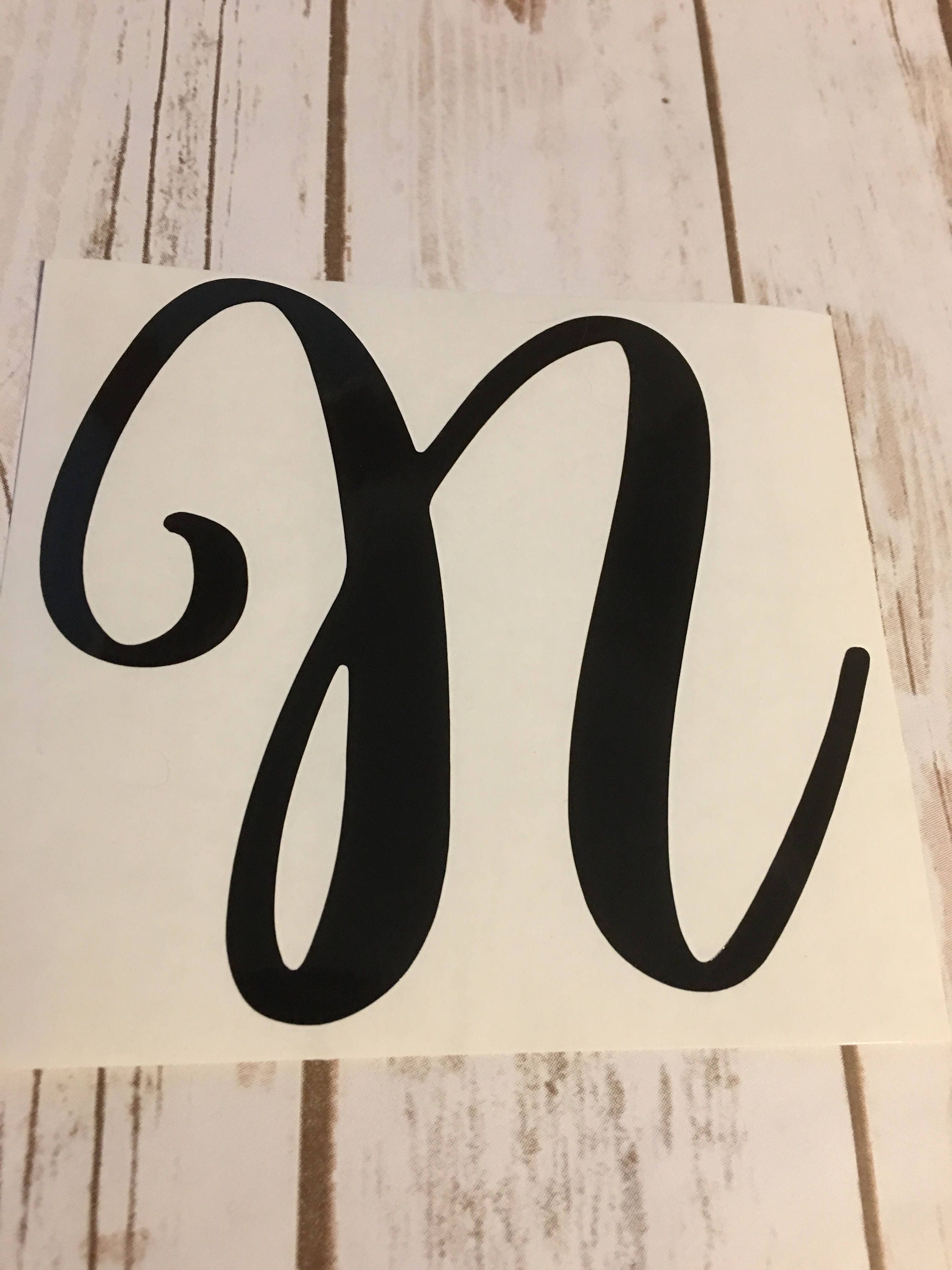 Single Letter Decal Letter Monogram single Letter Vinyl - Etsy