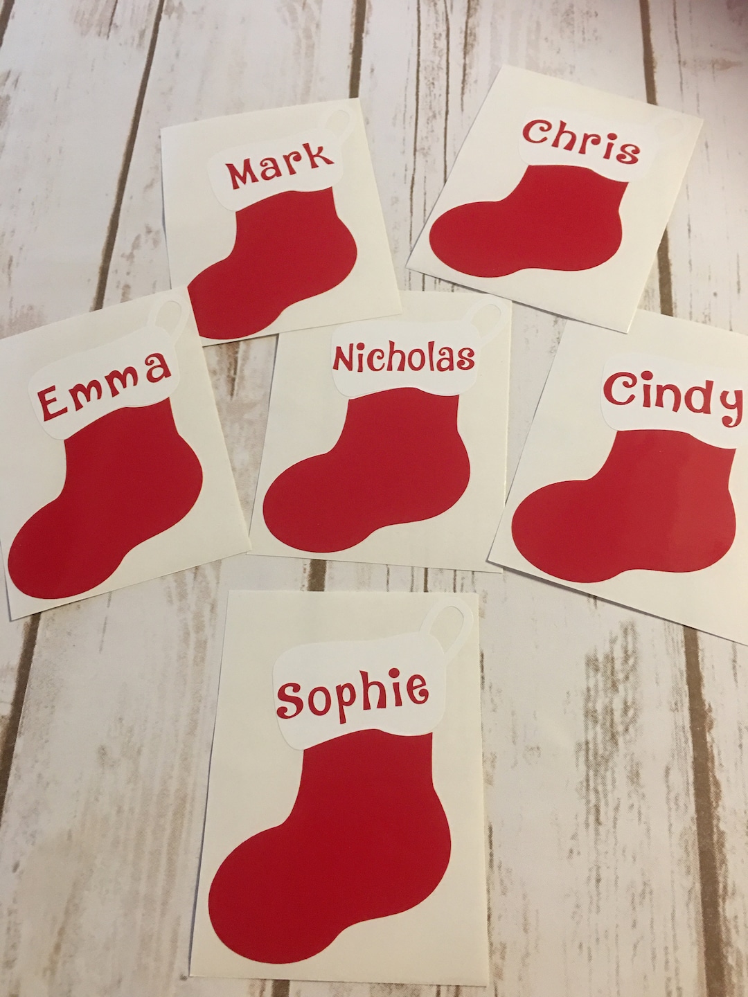 Christmas Stocking Decal Monogram Decal Custom Stocking Decal Tumbler ...