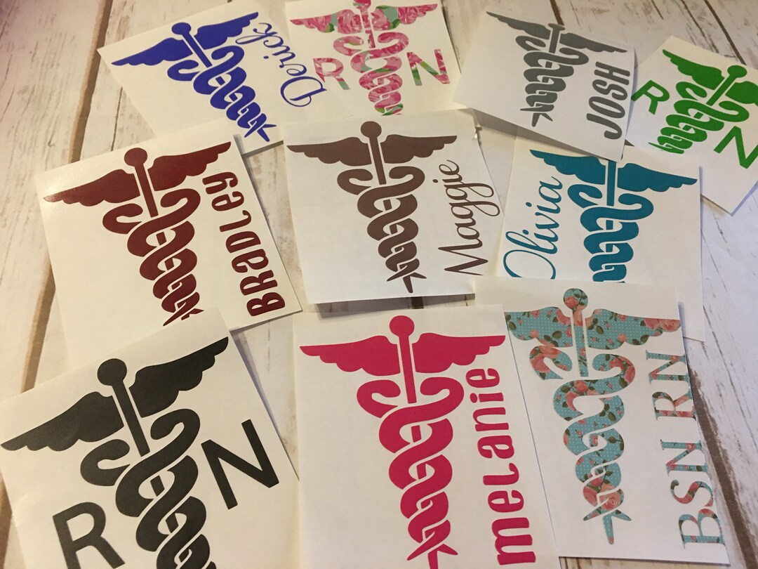 Caduceus Decal Name Decal Vinyl Decal YETI Decal - Etsy