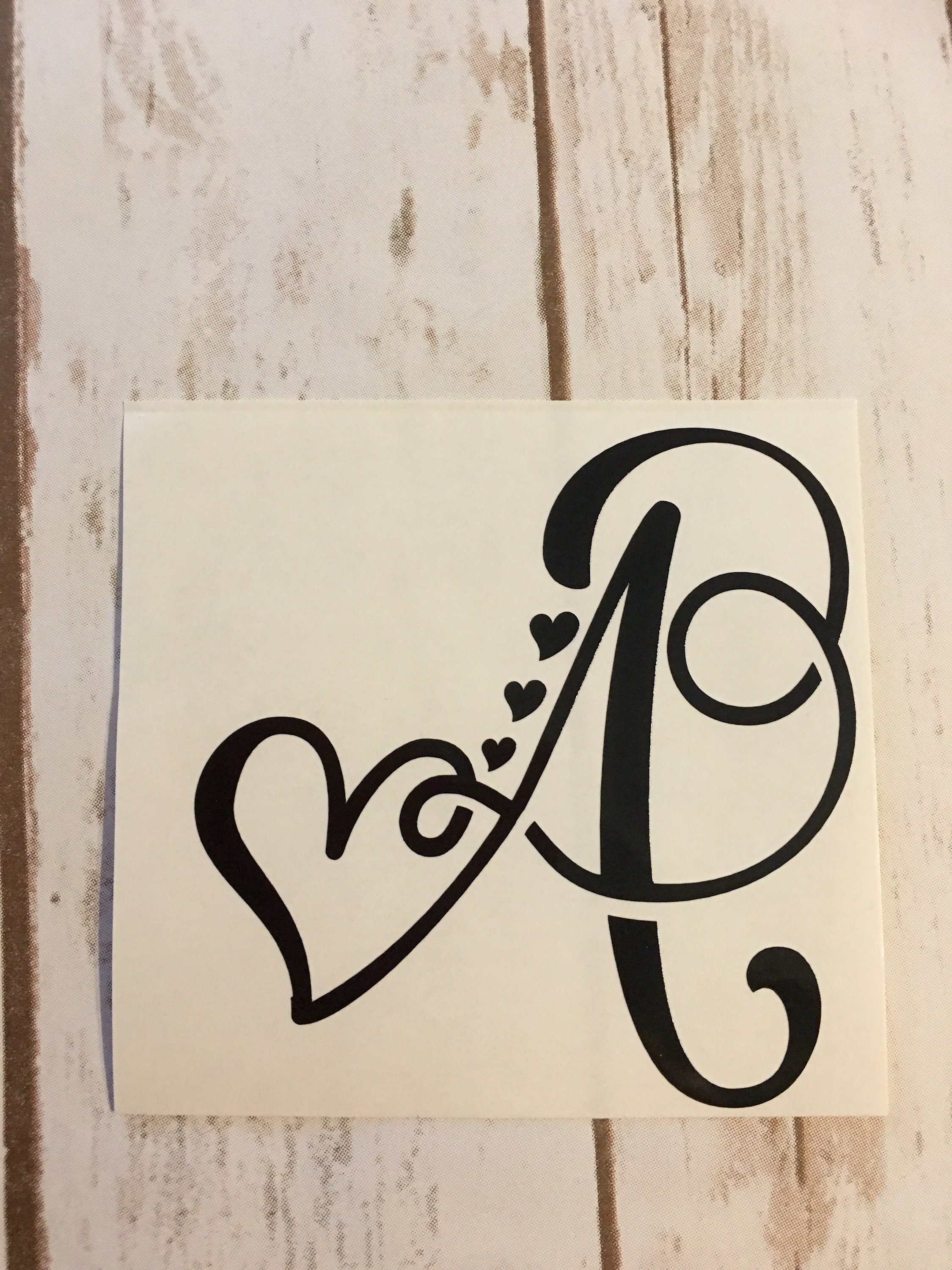 Single Letter Decal Letter Monogram Decal Letter Monogram | Etsy