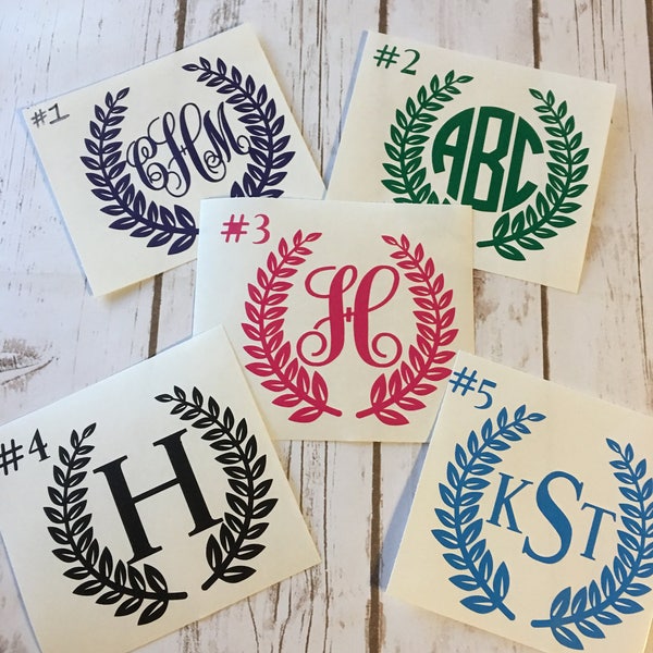 Laurel Wreath Decal - Etsy