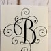 Single Letter Decal Scroll Letter Vinyl Decal Swirly Letter Decal Vinyl ...