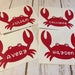 CRAB Monogram Decal, Personalized Crab Vinyl Decal, Beach Pail Decal ...