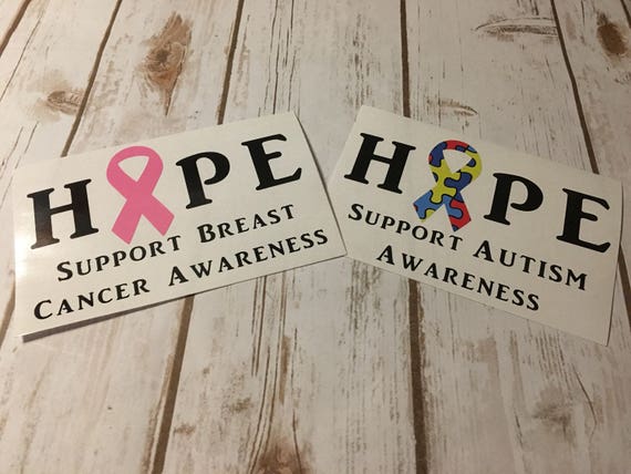 Custom Awareness Ribbons Vinyl team Ribbons Decals Vinyl | Etsy