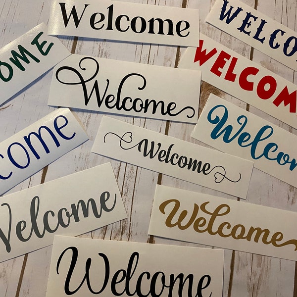 Welcome Vinyl - Etsy