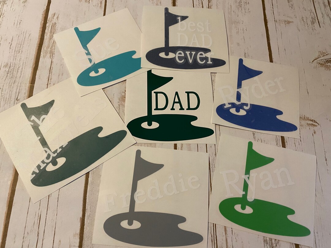 Golf Vinyl Decal Custom Golf Green Decal Vinyl Decal Tumbler Decal YETI ...