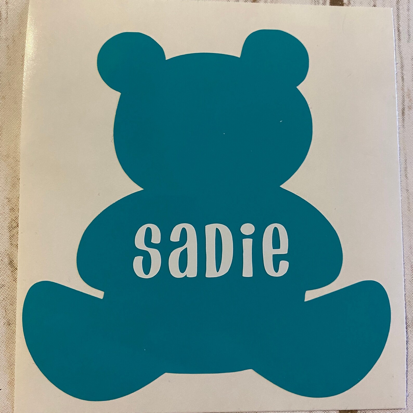 Teddy bear vinyl decal custom bear decal vinyl decal | Etsy