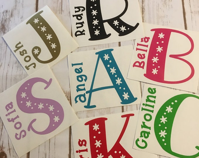 Snowflake Letter - Holiday Decal - Single Letter Decal - Vinyl Decal ...