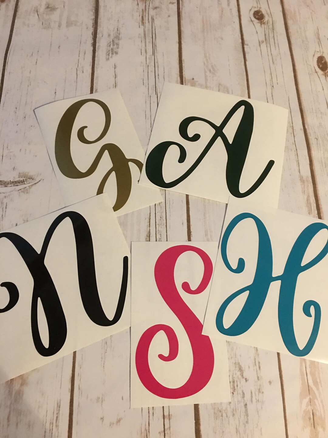 Single Letter Decal Letter Monogram single Letter Vinyl - Etsy