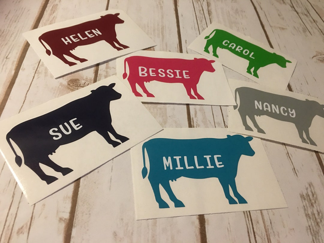 Cow Decal Monogram Decal Personalized Cow Decal Tumbler - Etsy