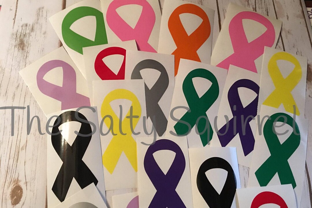 Custom Awareness Ribbons Vinyl, team Ribbons, Decals, Vinyl ...