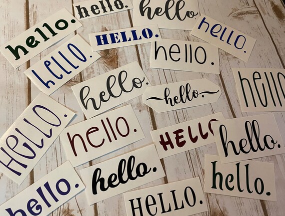 Hello Decal Vinyl Hello Decal Front Door Decal Front - Etsy