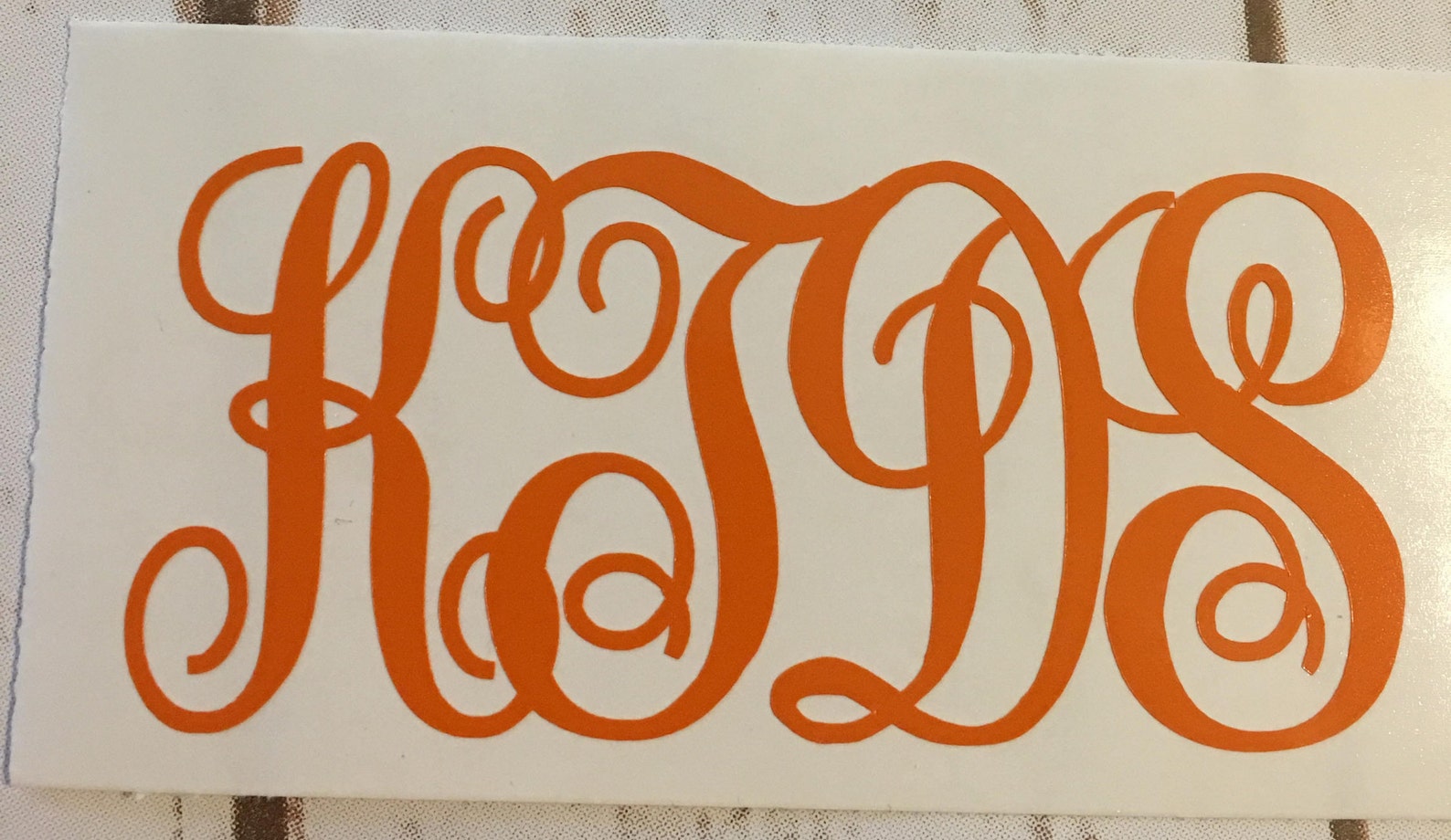 Four Letter Monogram Monogram Decal Four Letter Monogram | Etsy