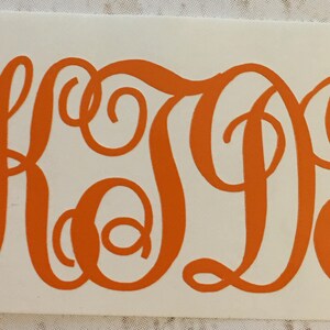 Four Letter Monogram Monogram Decal Four Letter Monogram Decal Vine ...