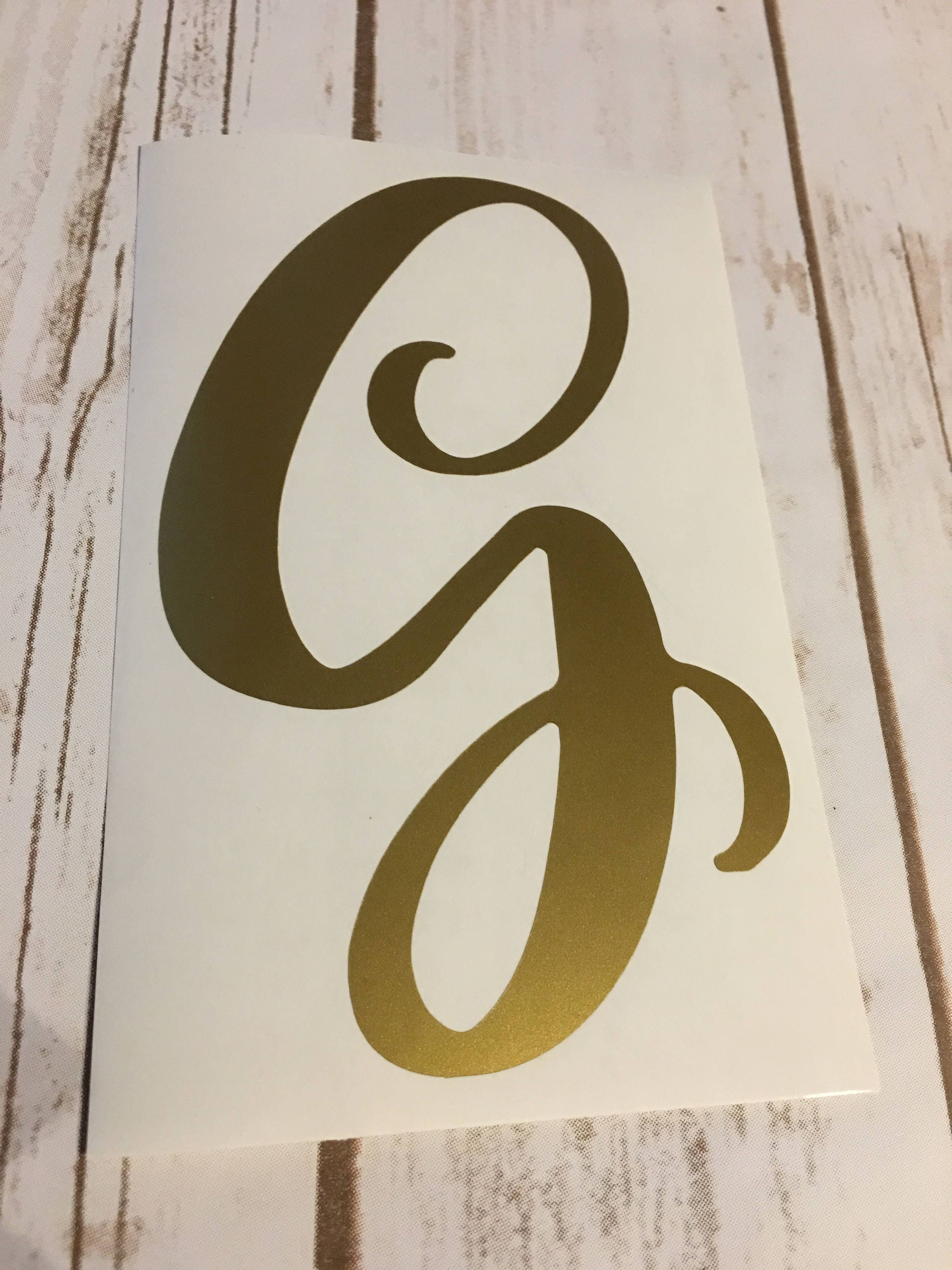 Single Letter Decal Letter Monogram single Letter Vinyl | Etsy