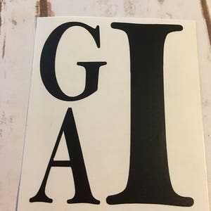 Monogram Decal Three Letter Monogram Decal Square Monogram - Etsy