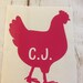 Chicken Decal Monogram Decal Personalized Chicken Decal - Etsy