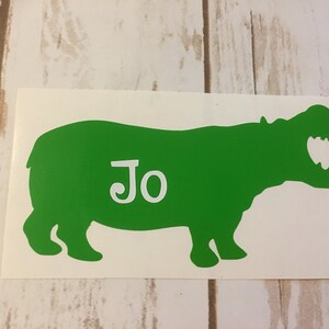 Hippo Decal Custom Hippo Decal Tumbler Decal YETI Decal - Etsy