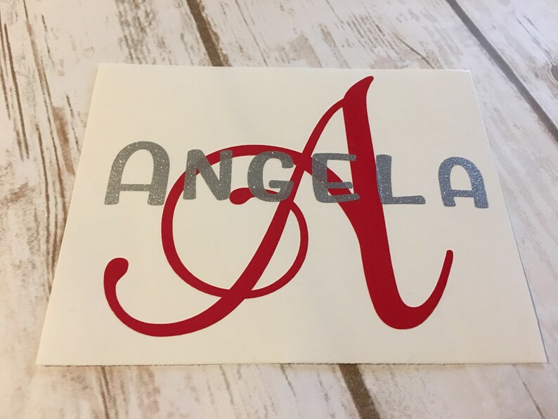 Initial Double Layer Monogram Decal Custom Monogram Decal - Etsy