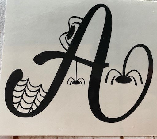 Spiderweb Letter Spider Letter Decal Cobweb Letter Decal - Etsy